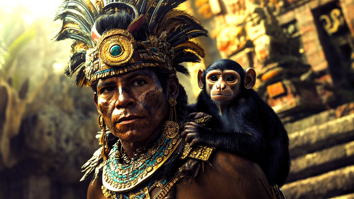 Ozomahtli Aztec Day Sign Meaning of the Monkey: Sacred Mischief ...